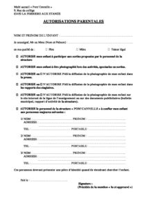 Autorisations parentales | La Ligue de l'enseignement de Normandie